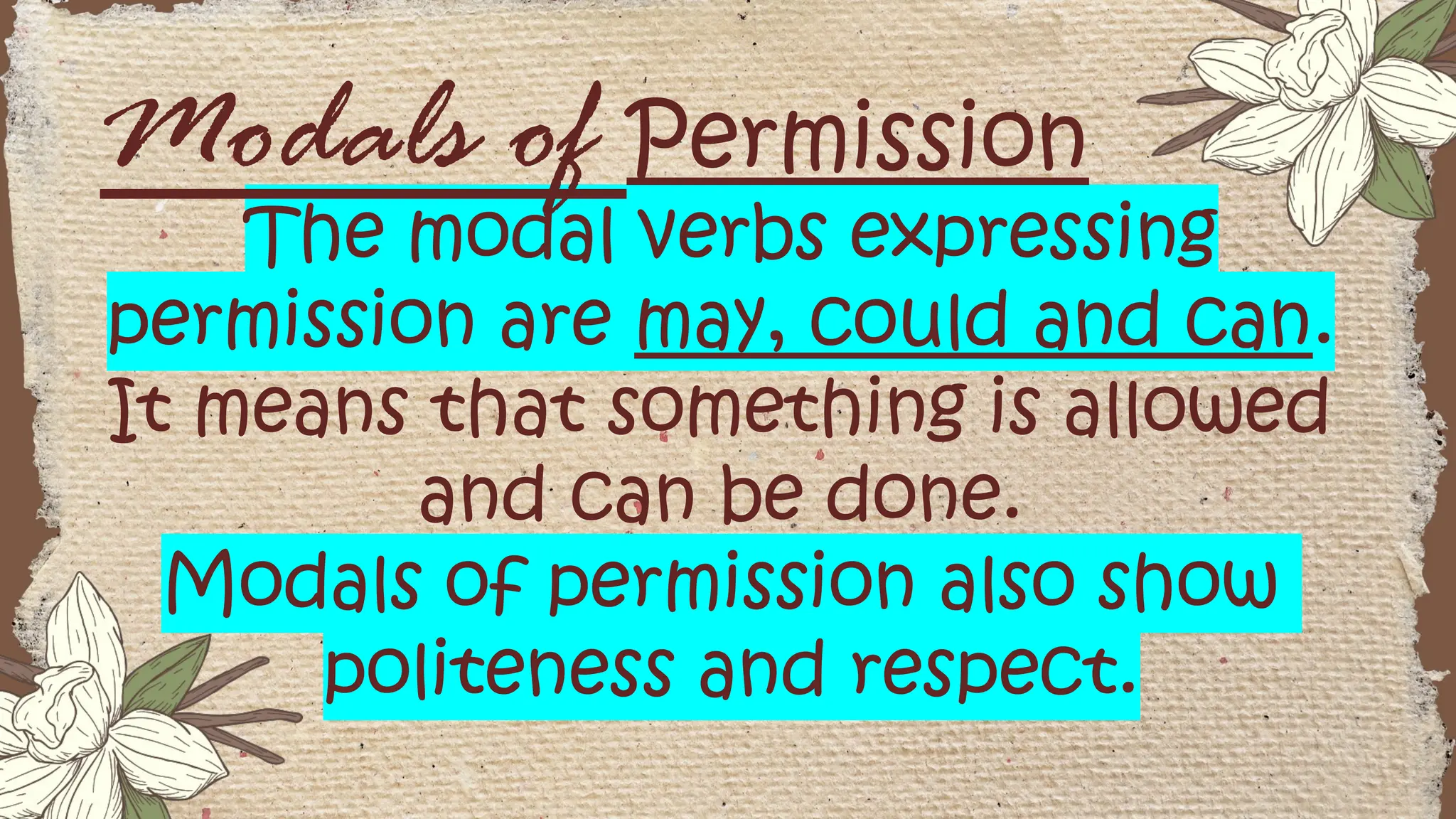 English 9 Quarter 1 Expressing permission, obligation, and prohibition ...