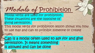 English 9 Quarter 1 Expressing permission, obligation, and prohibition ...