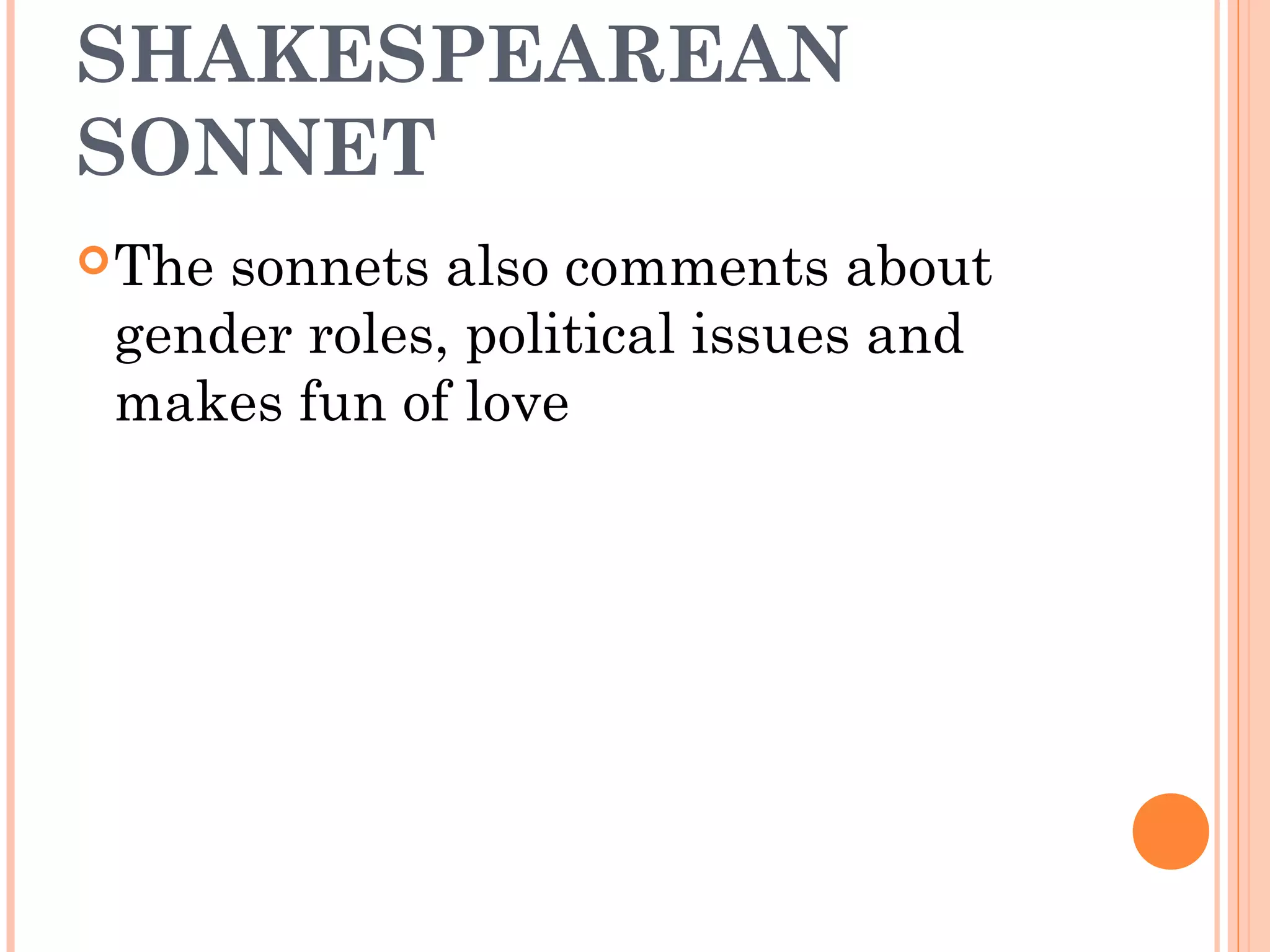 English 9 - Anglo-American Sonnet | PPT