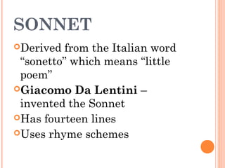 English 9 - Anglo-American Sonnet | PPT