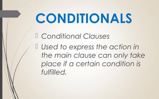 English 9 - Conditionals | PPT