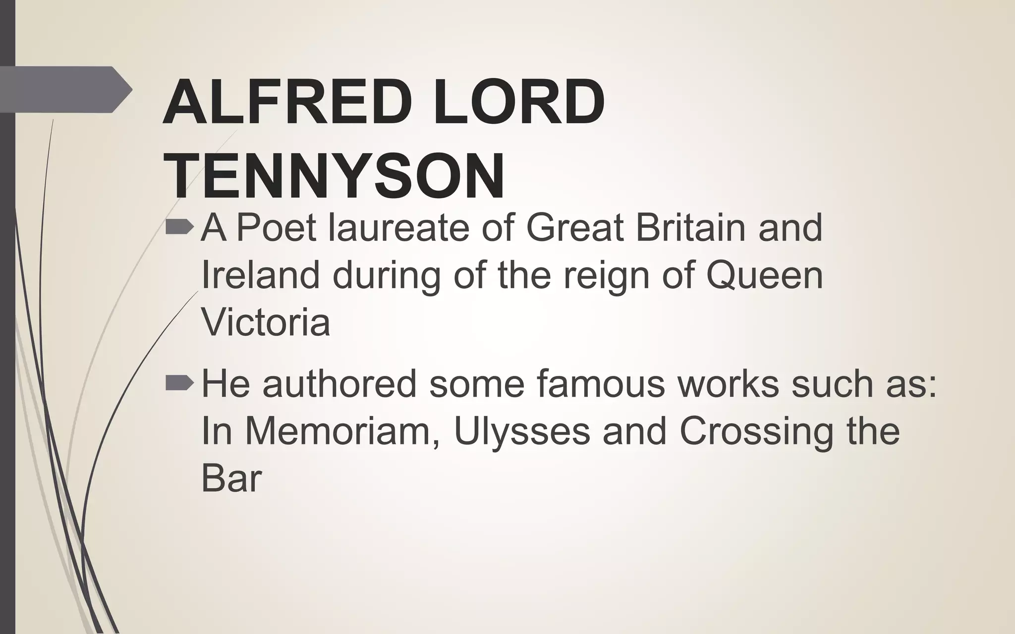 English 9 - Crossing the Bar by Alfred Tennyson | PPTX
