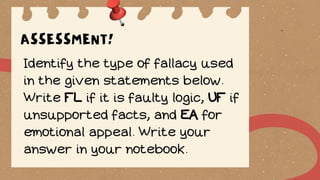 english 9-fallacy---faulty logic, quarter 3 | PPTX