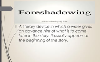 English 9 - Literary Devices | PPT | Fiction | Books and Literature