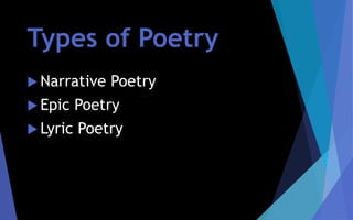 English 9 - Poetry | PPTX
