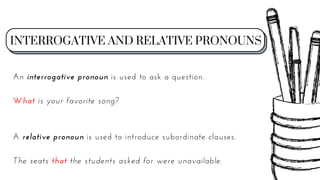 ENGLISH 9 - PRONOUNS, EIGHT PARTS OF SPEECH | PDF