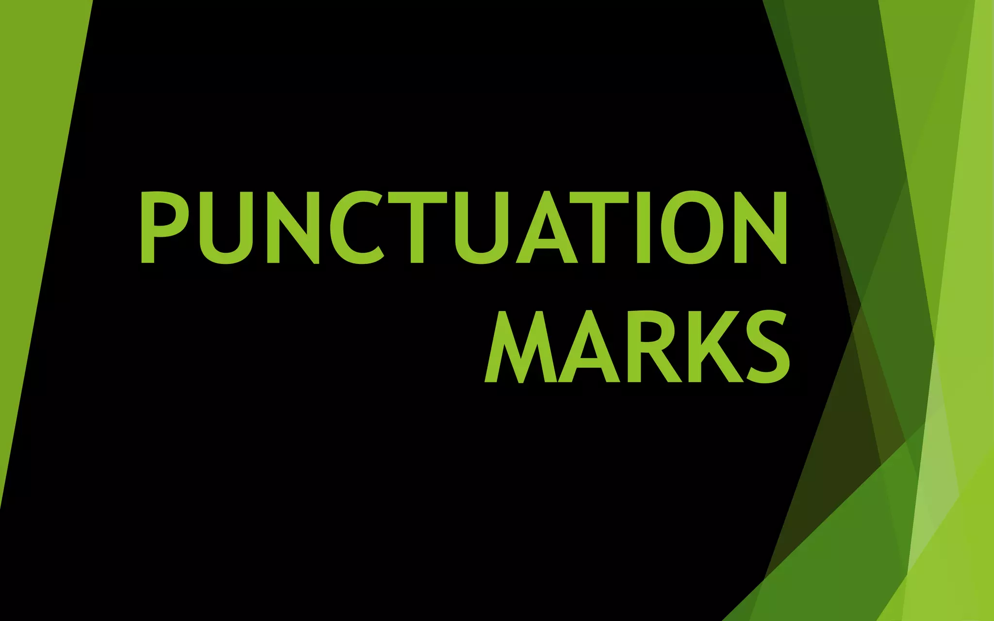 English 9 - Punctuation Marks | PPTX