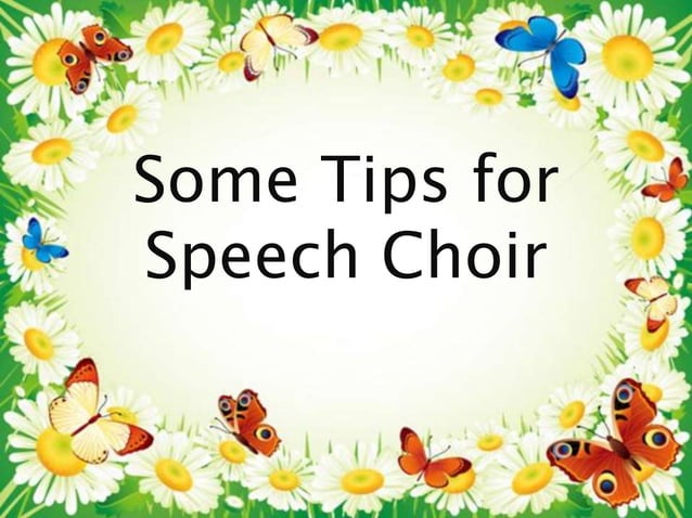 English 9 - Speech Choir definition, elements and tips.pptx | Music ...