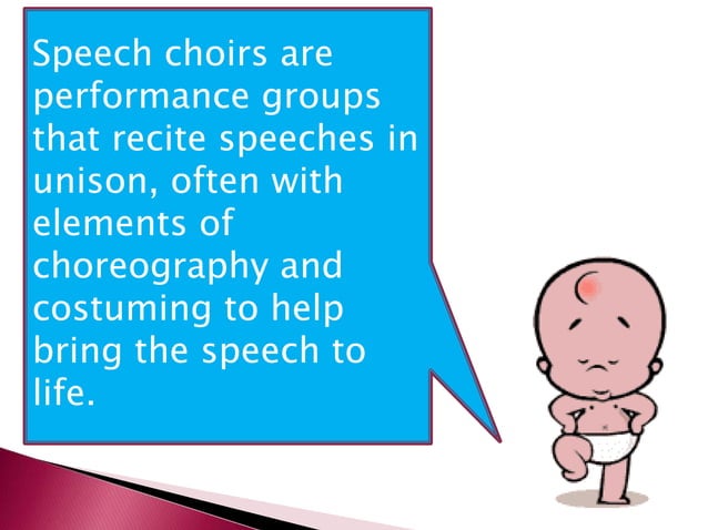 English 9 - Speech Choir definition, elements and tips.pptx | Music ...