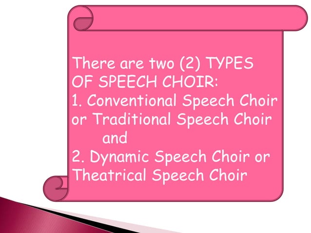 English 9 - Speech Choir definition, elements and tips.pptx | Music ...