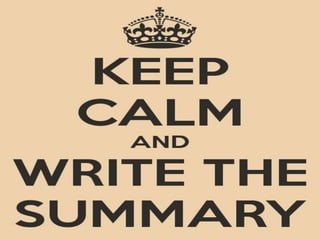 English 9 - Summary | PPTX