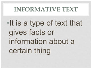 English 9 - Text Types | PPTX