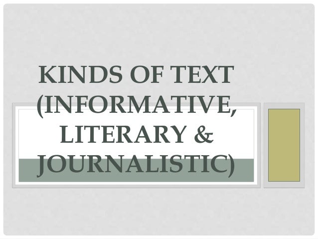 English 9 - Text Types