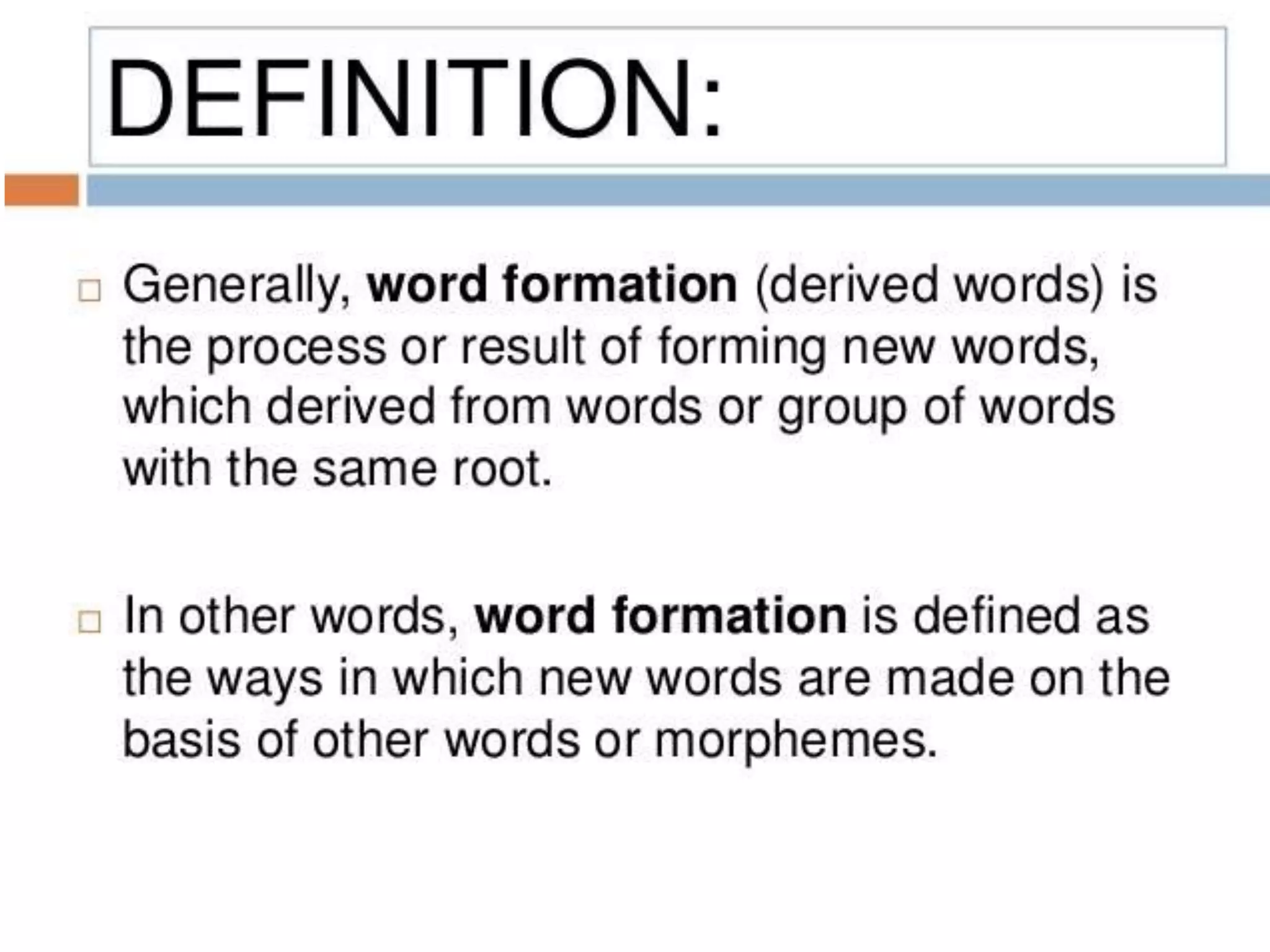 English 9 - Word Formation | PPTX