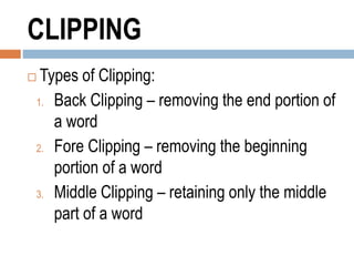 English 9 - Word Formation | PPTX