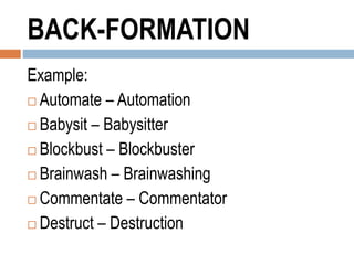 English 9 - Word Formation | PPTX