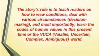 English 9 Analyze literature as a means of understanding unchanging ...