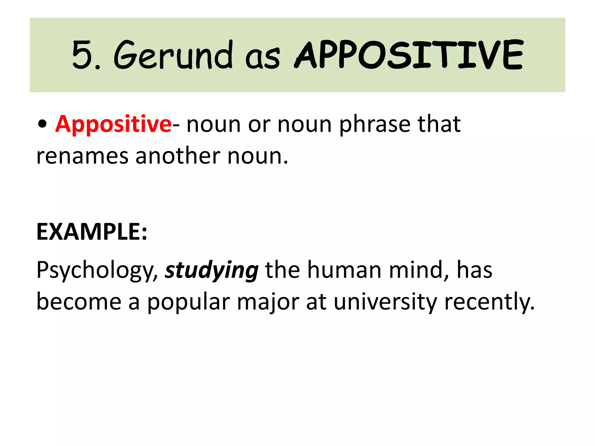 Gerund and its Uses | PPTX