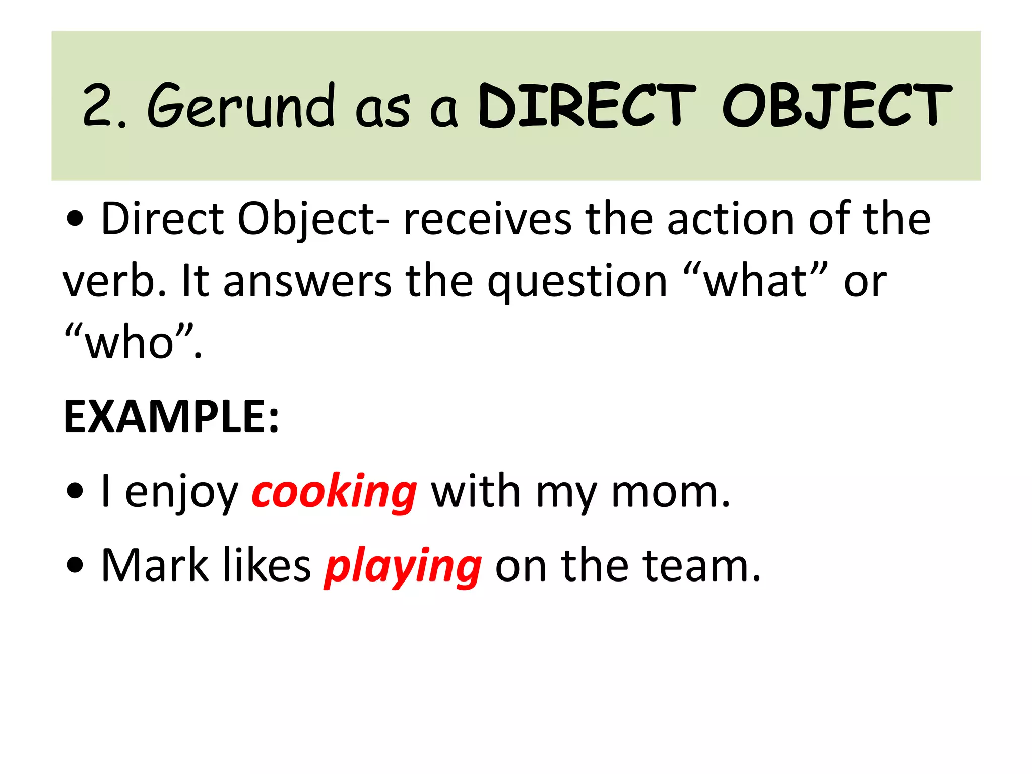 Gerund and its Uses | PPTX