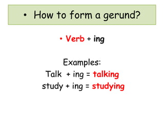 Gerund and its Uses | PPTX