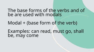 Introduction to Modals expressing obligation, permission and ...