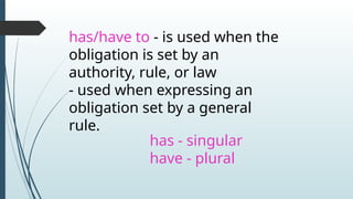 english 9 Q1 1 - Modals used in expressing permission, obligation, and ...