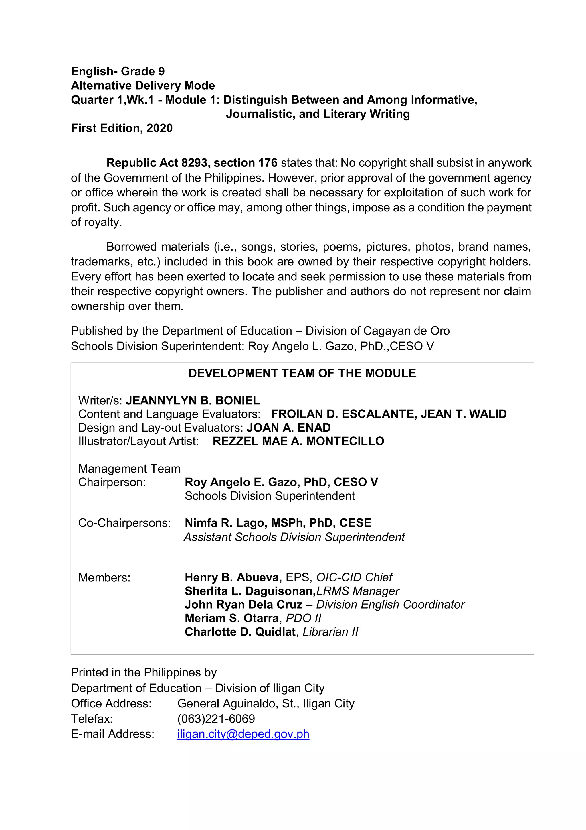 English9 q1 mod1_w1_distinguish-between-and-among-informative ...