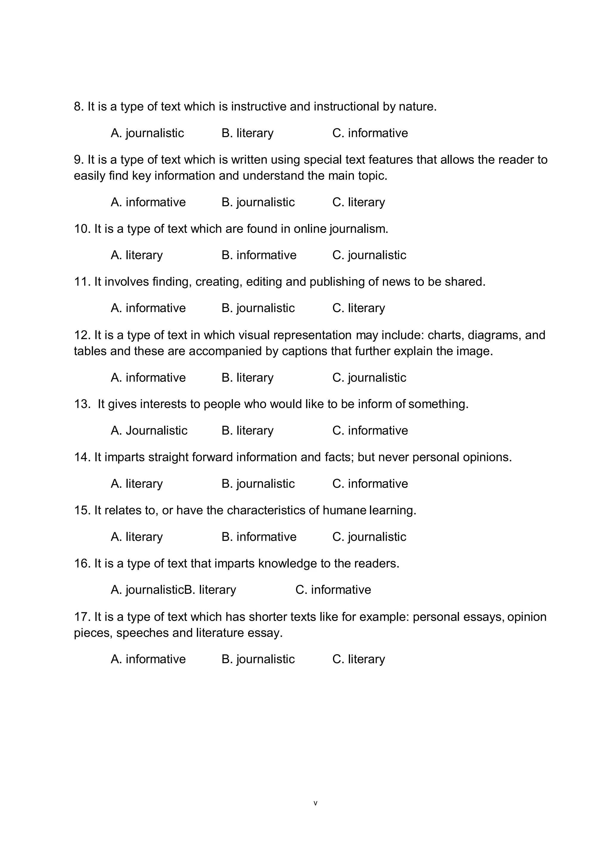 English9 Q1 Mod1 W1 Distinguish Between And Among Informative Journalistic And Literary Writing