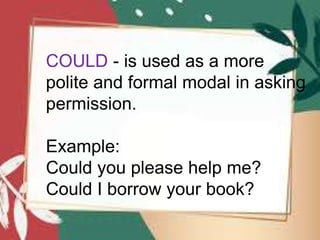 english 9 Quarter 1 Week 1 Modals and its Uses | PPTX