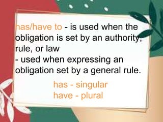 english 9 Quarter 1 Week 1 Modals and its Uses | PPTX