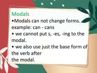 english 9 Quarter 1 Week 1 Modals and its Uses | PPTX