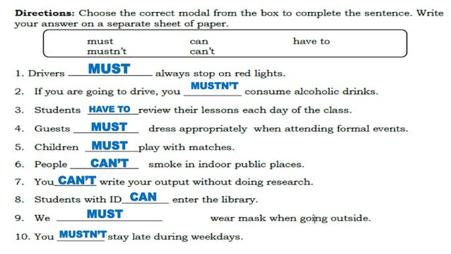 English 9 Quiz W1 Modals of Verbs .pptx | Wedding | Personal ...