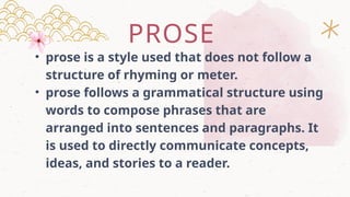 English 9 types of prose .pptx english presentation | PPTX