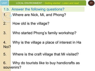 English 9 unit 1 listen and read | PPTX | Arts and Crafts | Hobbies ...