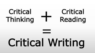 English for Academic Purposes: From Critical Thinking to Critical ...