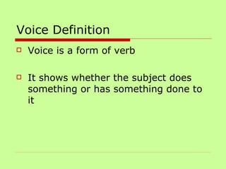 English Active Passive Voice | PPT