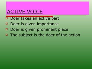English Active Passive Voice | PPT