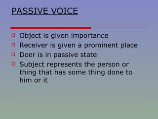 English Active Passive Voice | PPT
