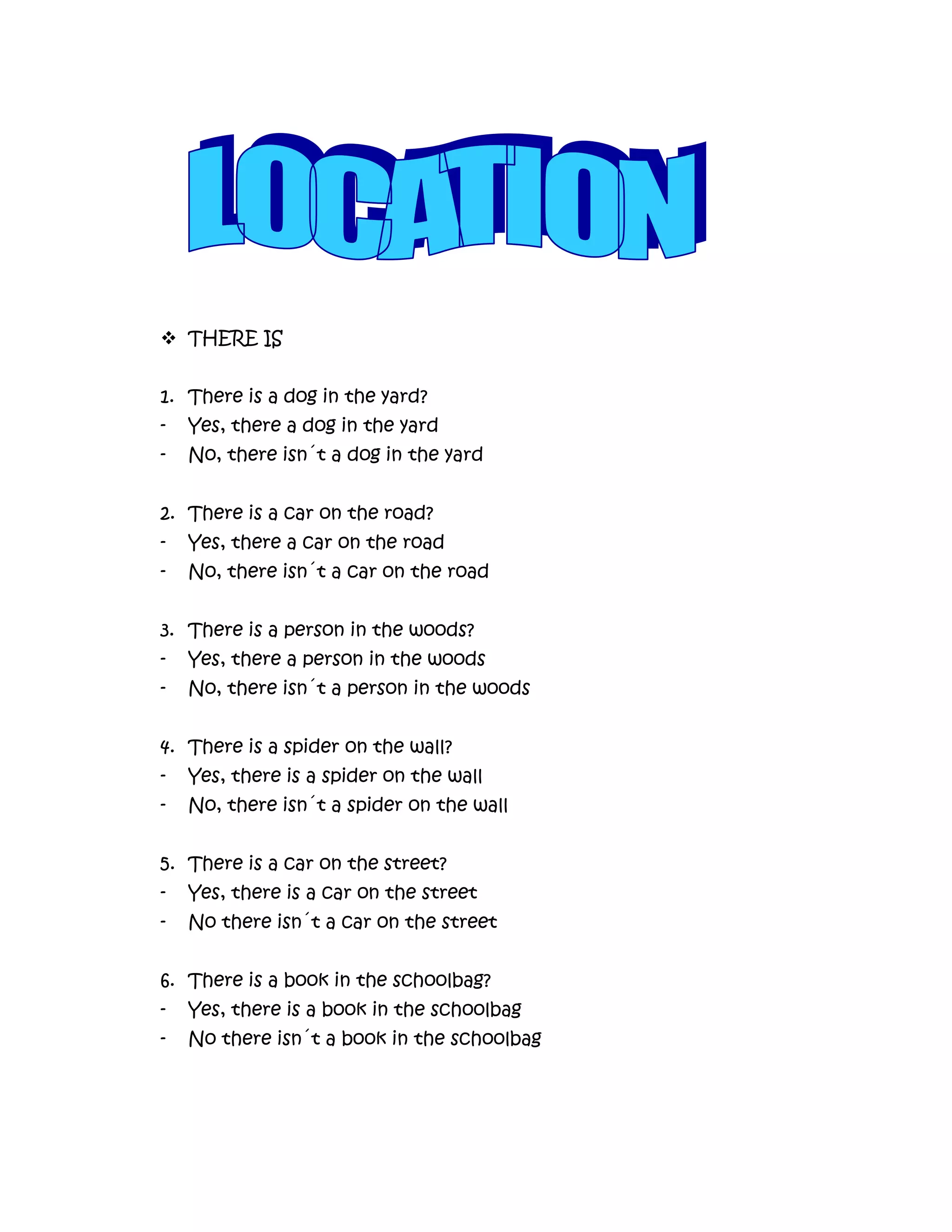 FEELINGS/ EMOTIONS, LOCATION. | PDF