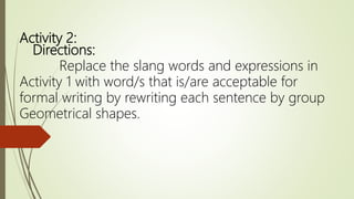 Colloquialism, Slang, & Jargon | PPTX