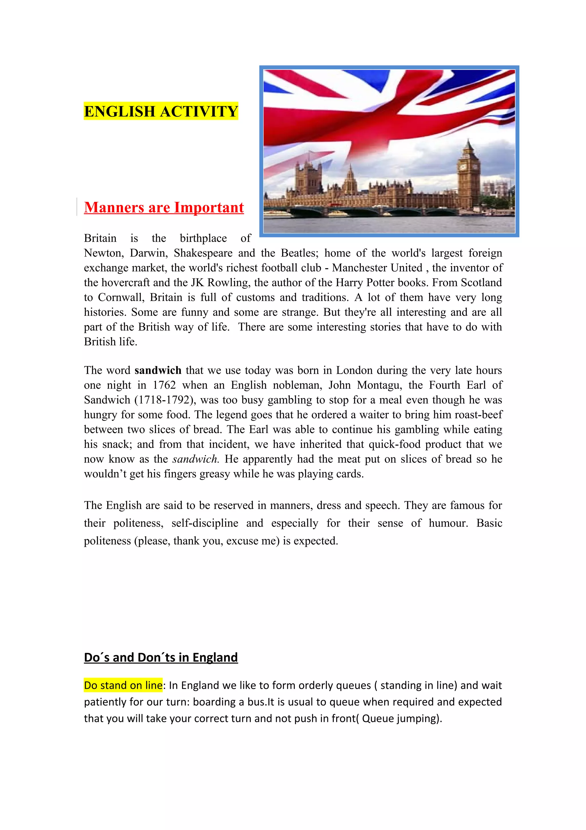 English activity integrada final | DOC