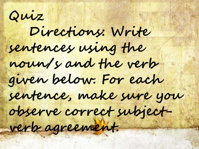 Subject Verb Agreement (Grade 7 English) | PPTX