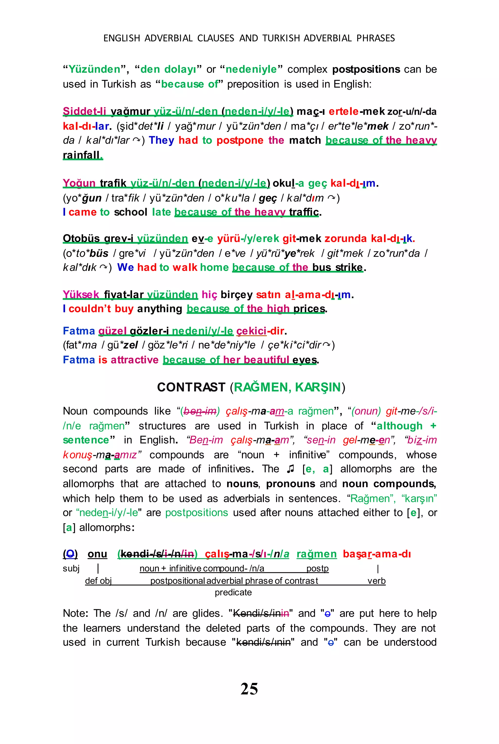English adverbial clauses and turkish adverbial phrases (2) | DOCX | Homework and Study | Education