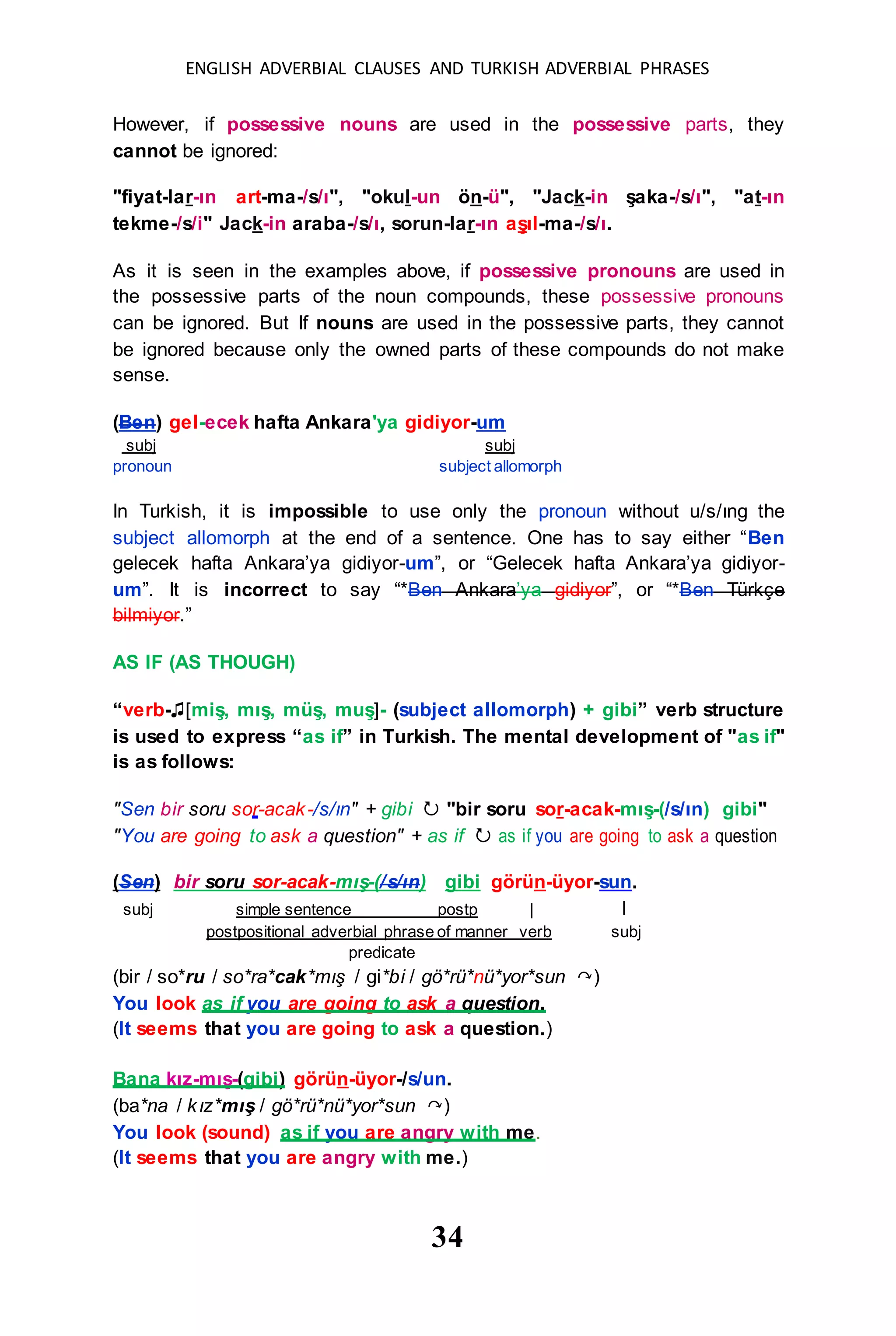 English adverbial clauses and turkish adverbial phrases (2) | DOCX