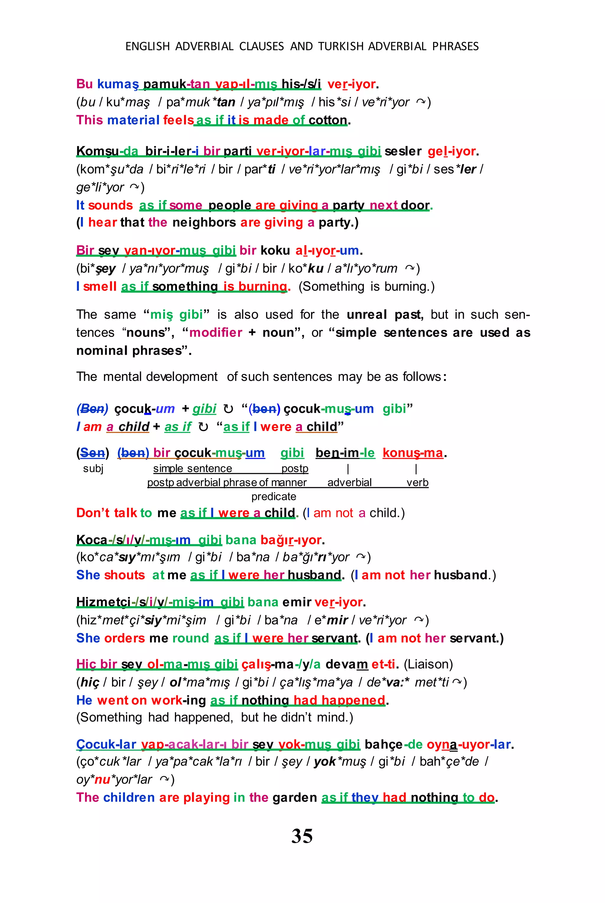 English adverbial clauses and turkish adverbial phrases (2) | DOCX | Homework and Study | Education