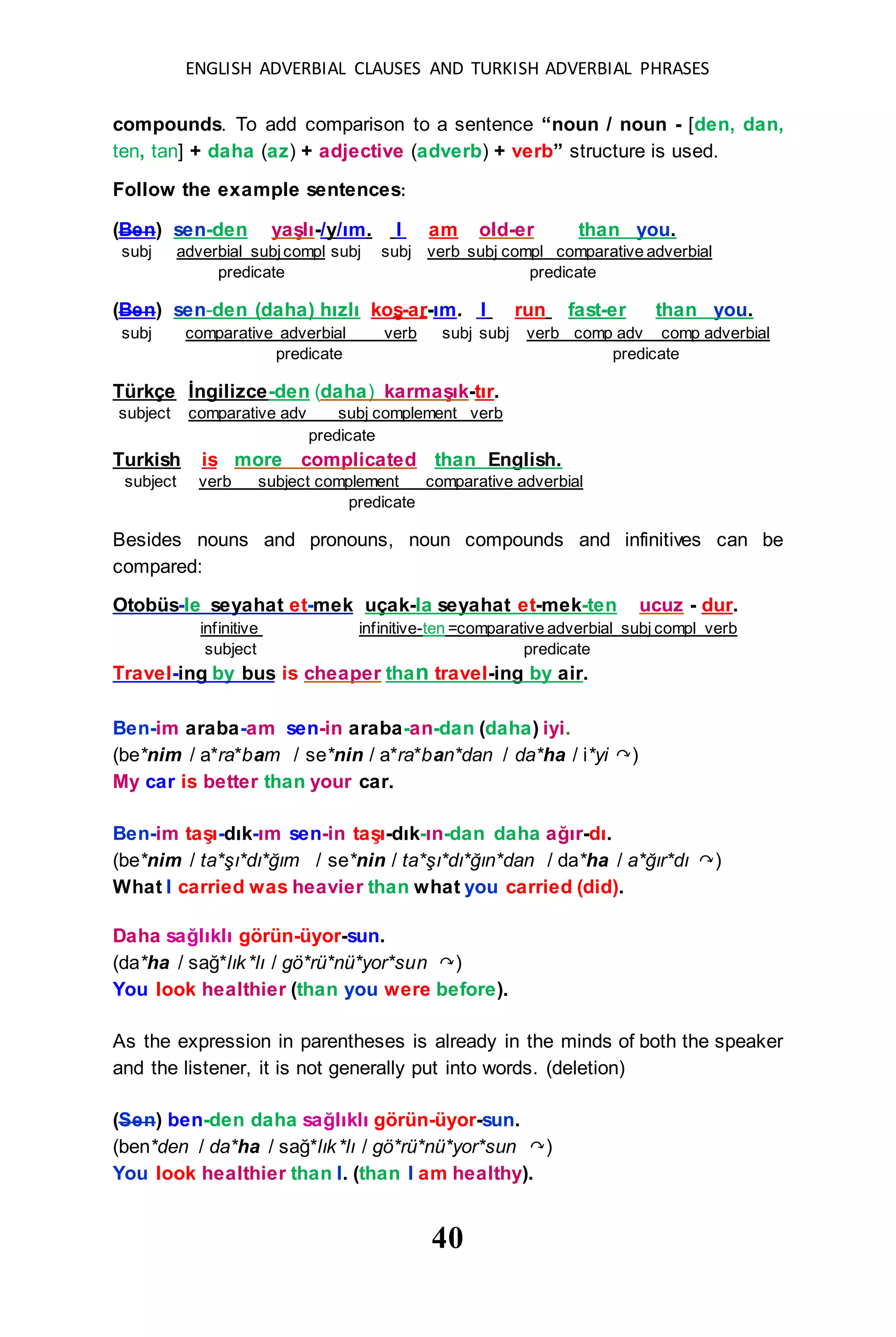 English adverbial clauses and turkish adverbial phrases (2) | DOCX | Homework and Study | Education