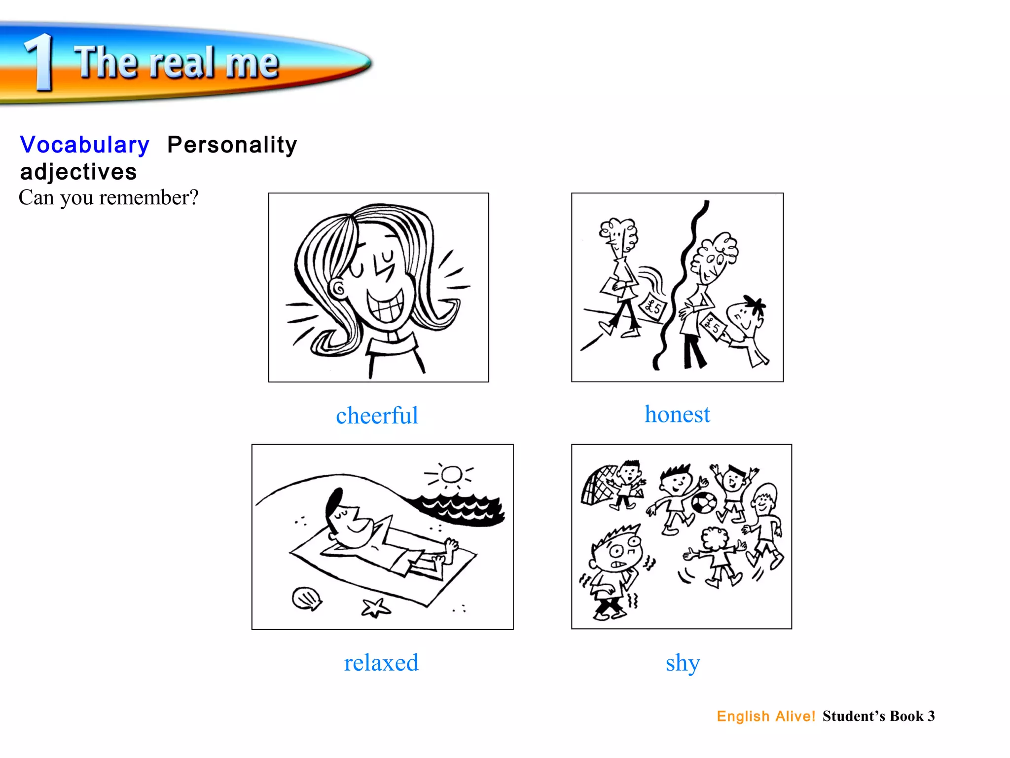 English alive personality adjectives | PPT