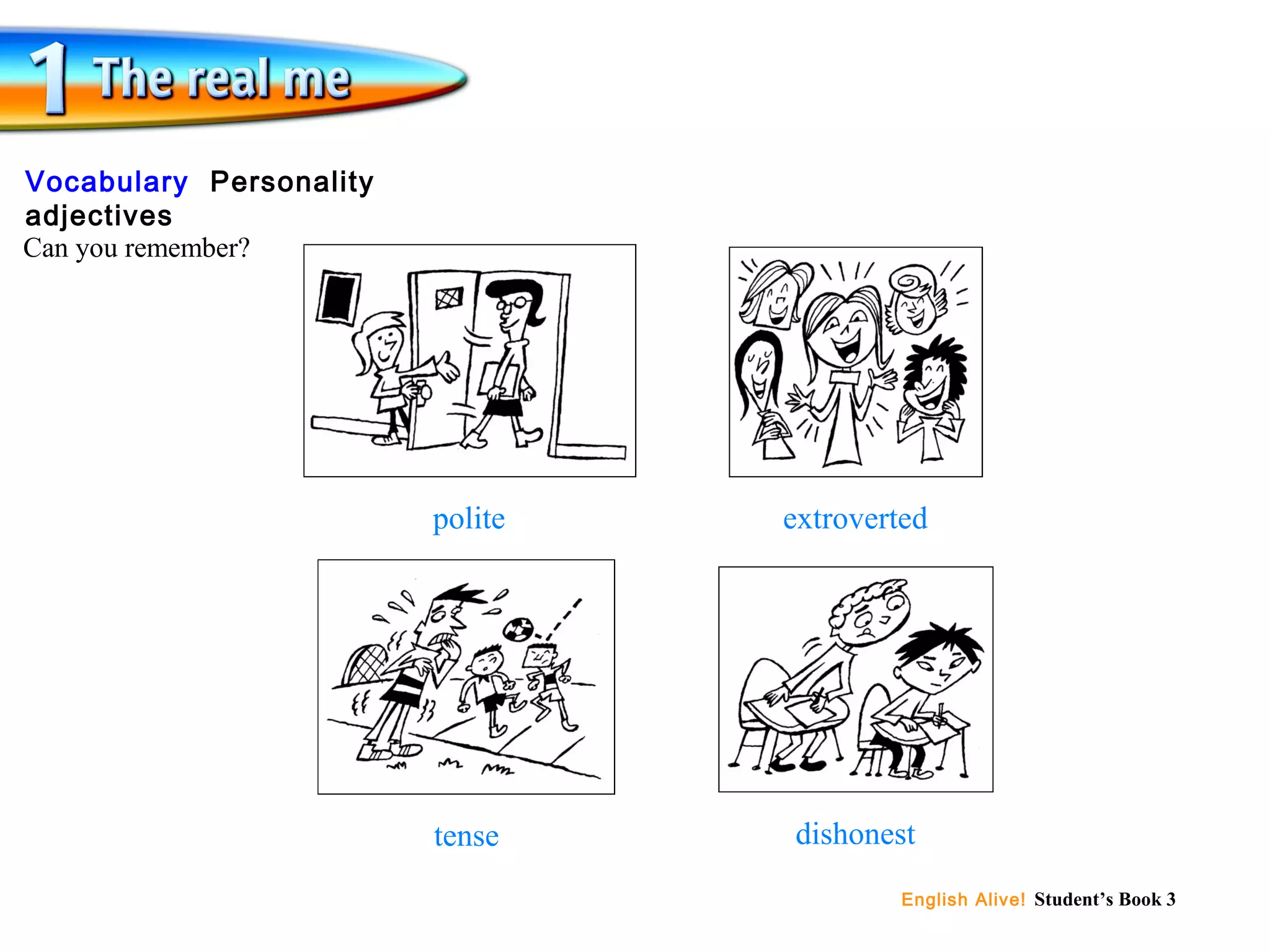 English alive personality adjectives | PPT