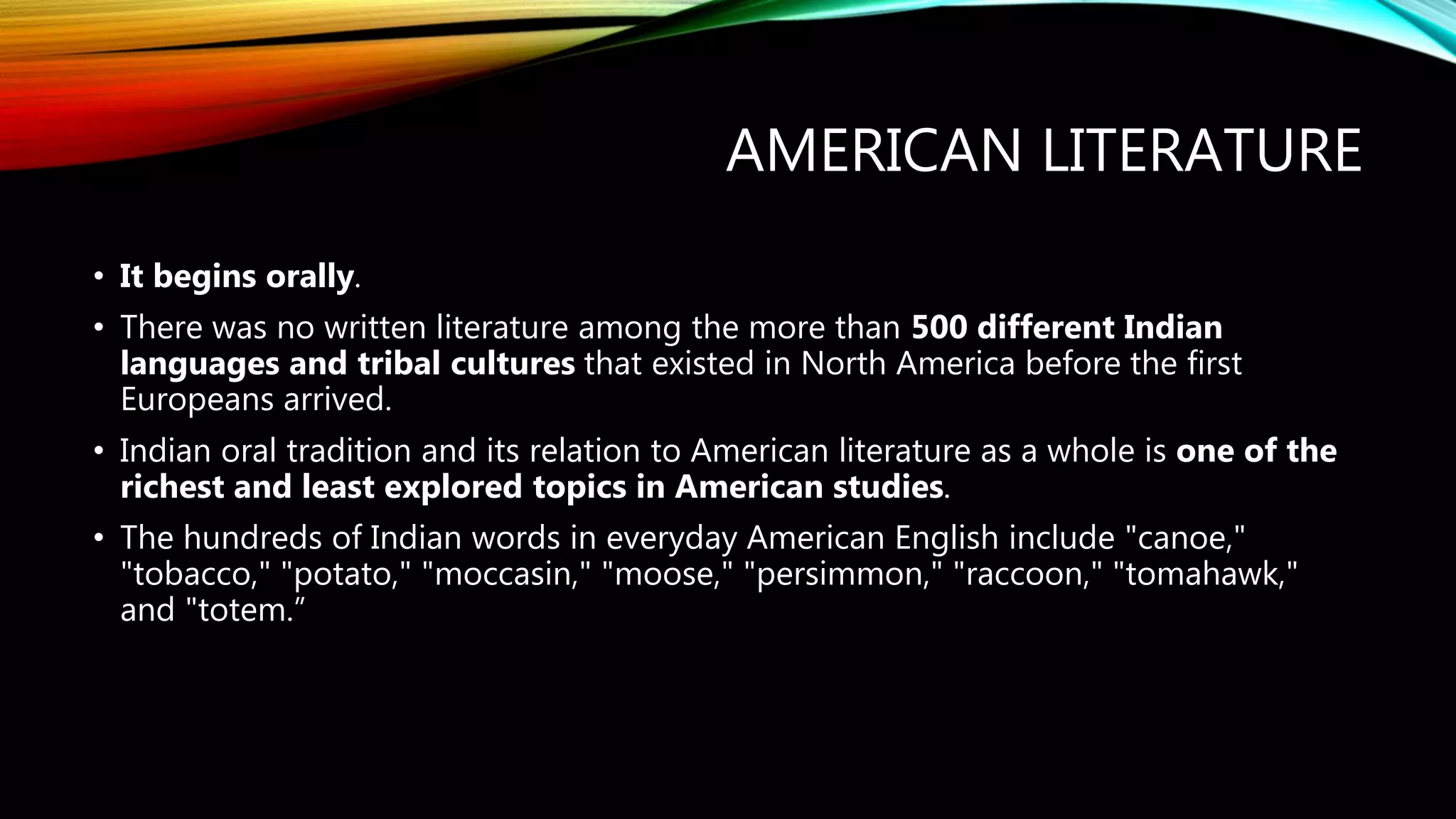 ENGLISH AND AMERICAN LITERATURE | PPTX