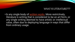 ENGLISH AND AMERICAN LITERATURE | PPTX